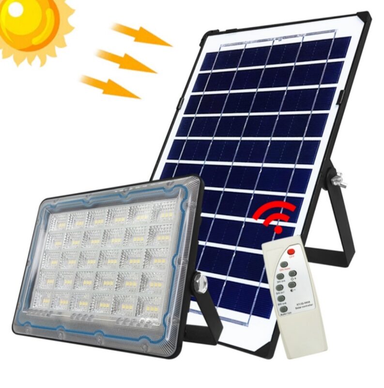 Foco LED 300W TASBEL IP66 Con Panel Solar y Control Remoto ...