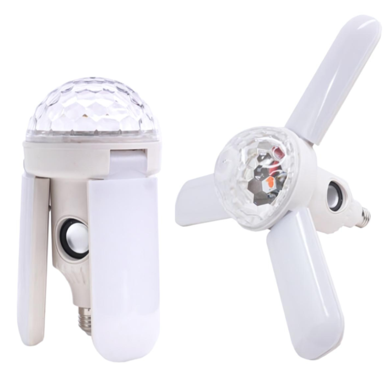 Lámpara Con Parlante Led Rgb Bluetooth Control 3 Aspas - todoelectroofertas