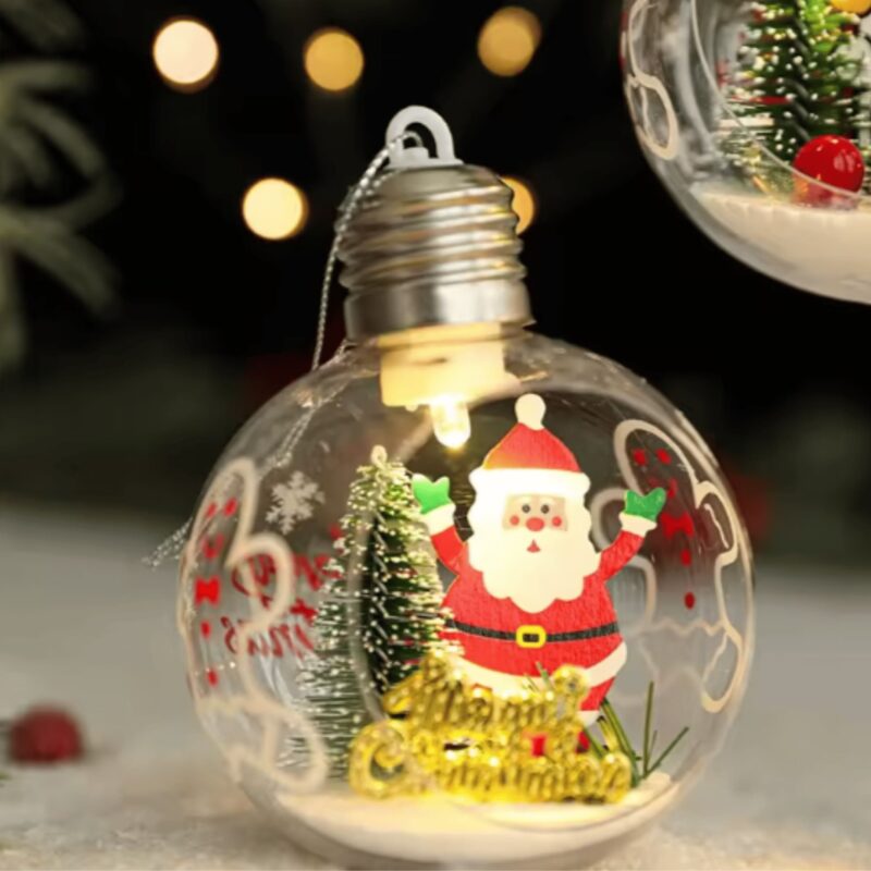 Esfera Navideña Multicolor con Luz Led a Pilas - todoelectroofertas