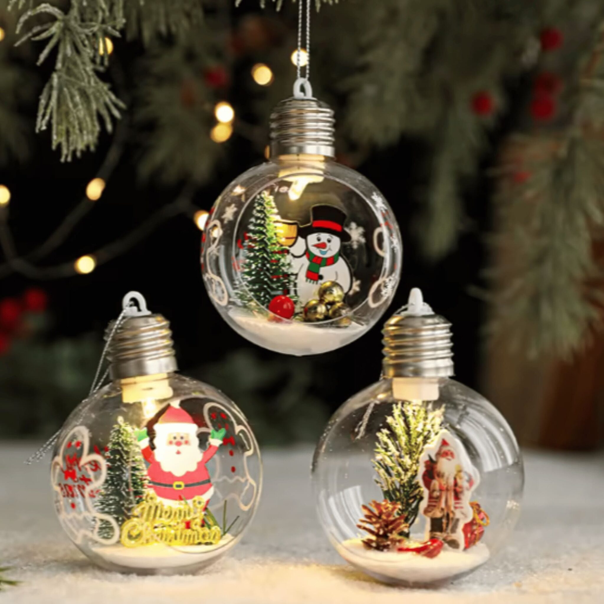 Esfera Navideña Multicolor con Luz Led a Pilas - todoelectroofertas